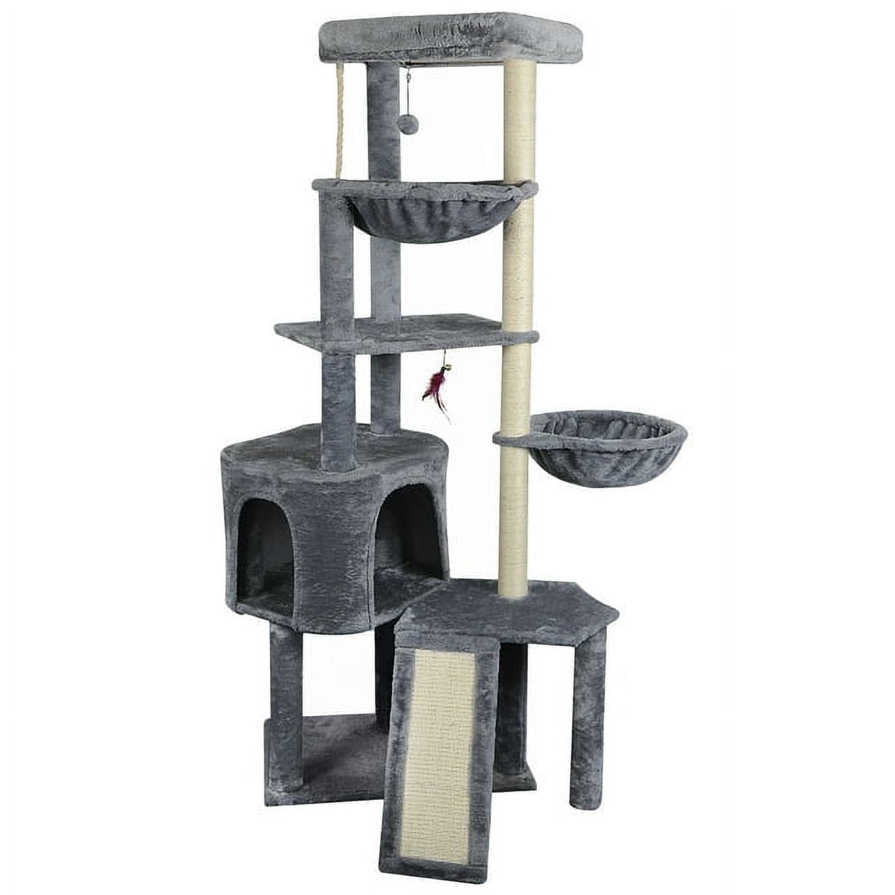 WK Large Cat Tree with Big Cat Condo and Two Hammocks for Big Cats,Big ...