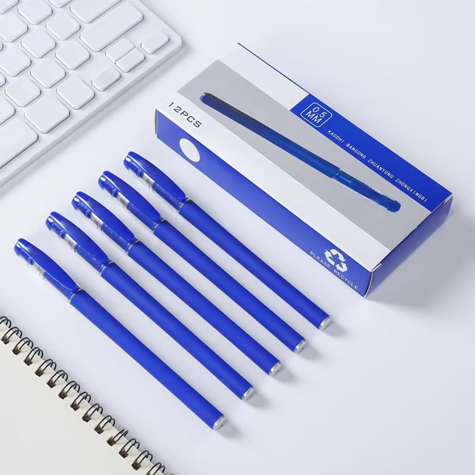 WKSCLPAI 12-Pack Matte Gel Pens - 0.5MM Needle Point, Smooth Writing ...