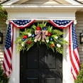 WKSCLPAI 4th of July Tulips Artificial Flower Doorway Decoration Red ...