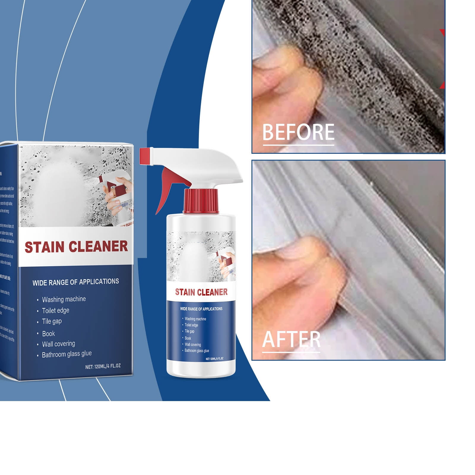 WKSCLPAI Bathroom Cleaner 120ml Multi Purpose Stain Cleaner Powerful ...