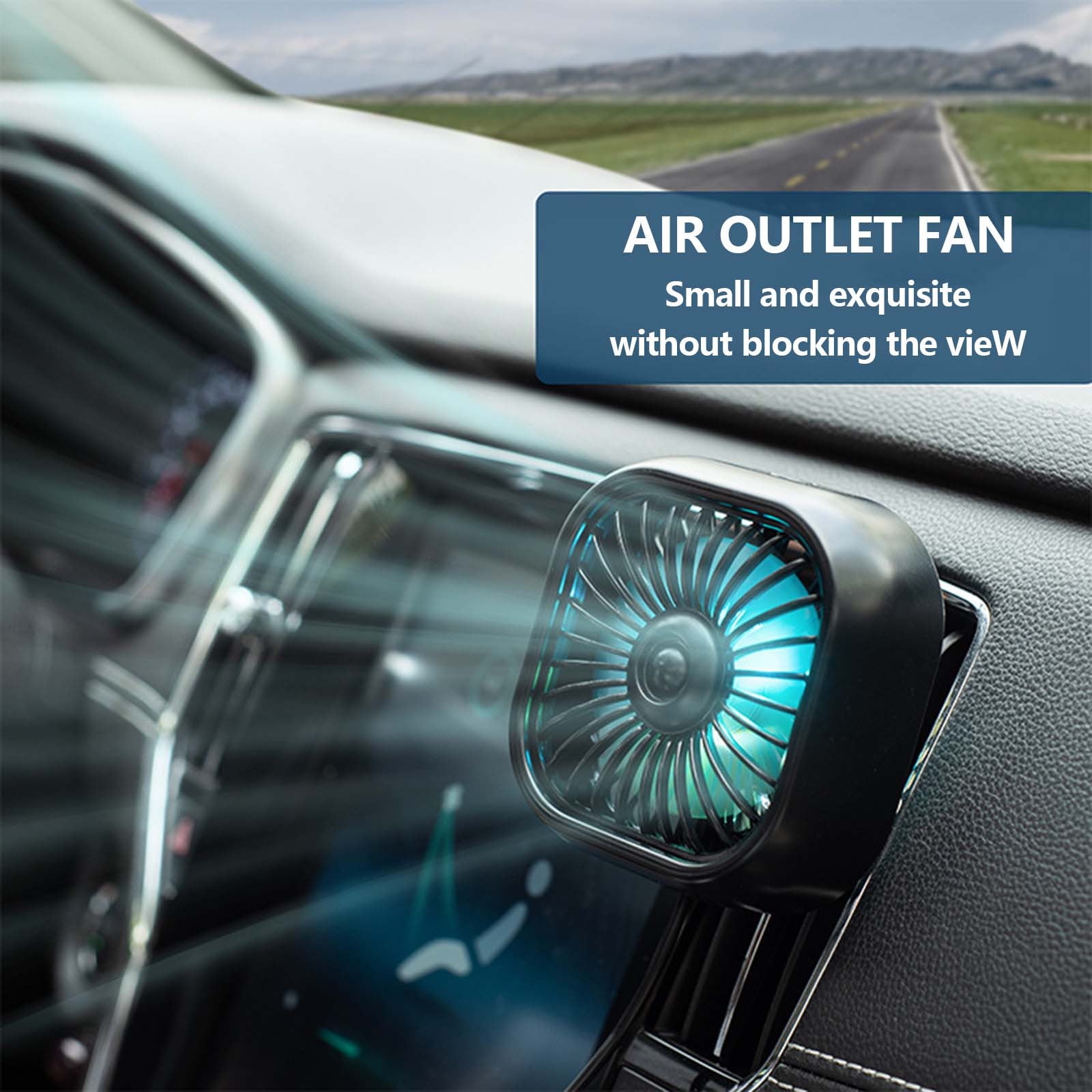 WKSCLPAI Car Air Conditioner Outlet Fan, USB Rechargeable Mini Car ...