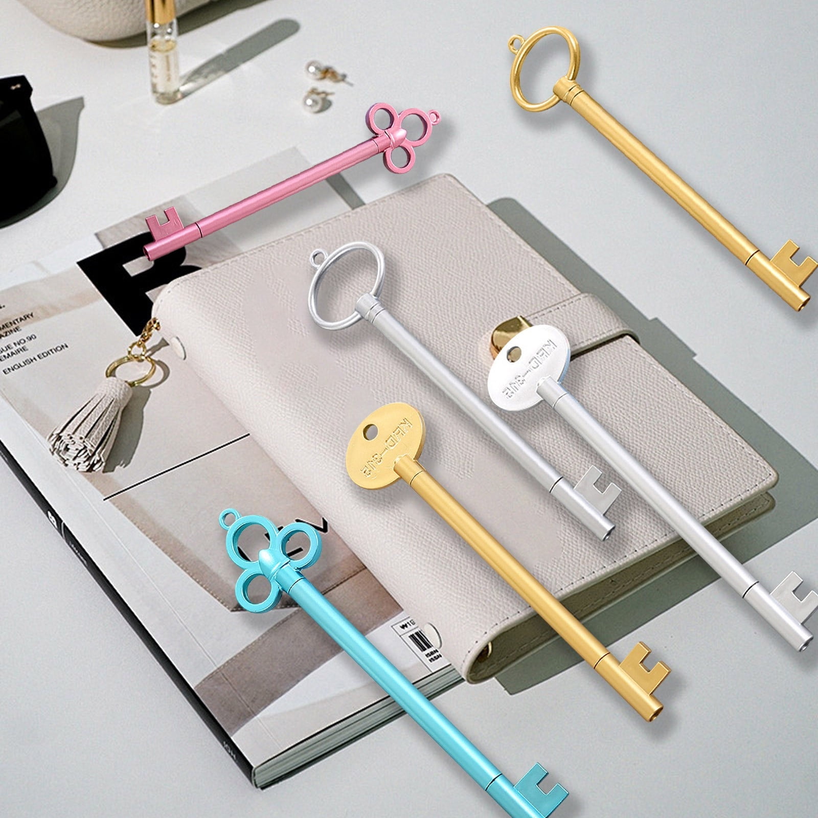 WKSCLPAI Creative Key Shaped Gel Pen, 0.5MM Needle Point Tip Gel Ink ...