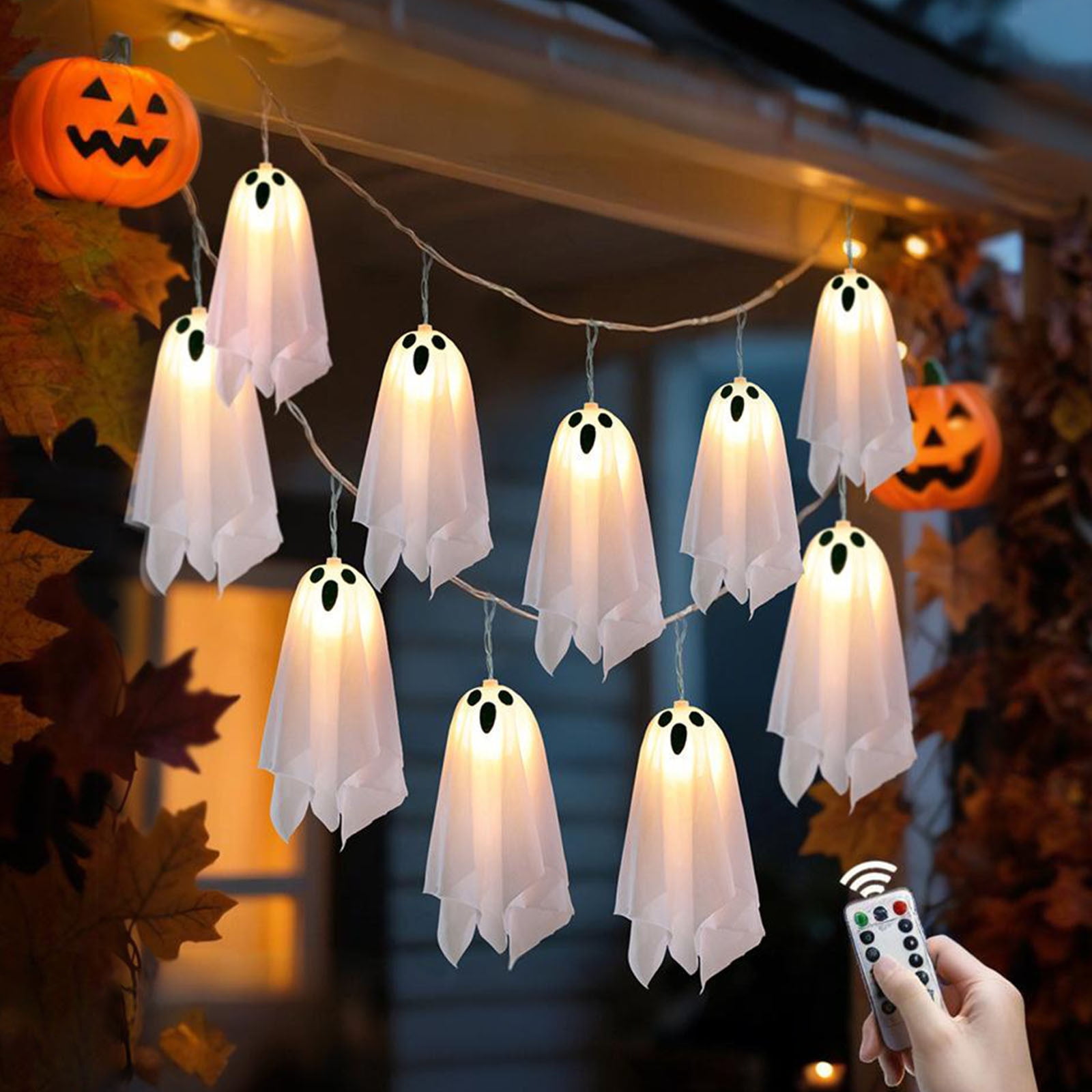 WKSCLPAI Cute Ghost Light String, 8.2 FT Ghost Hanging Decoration ...