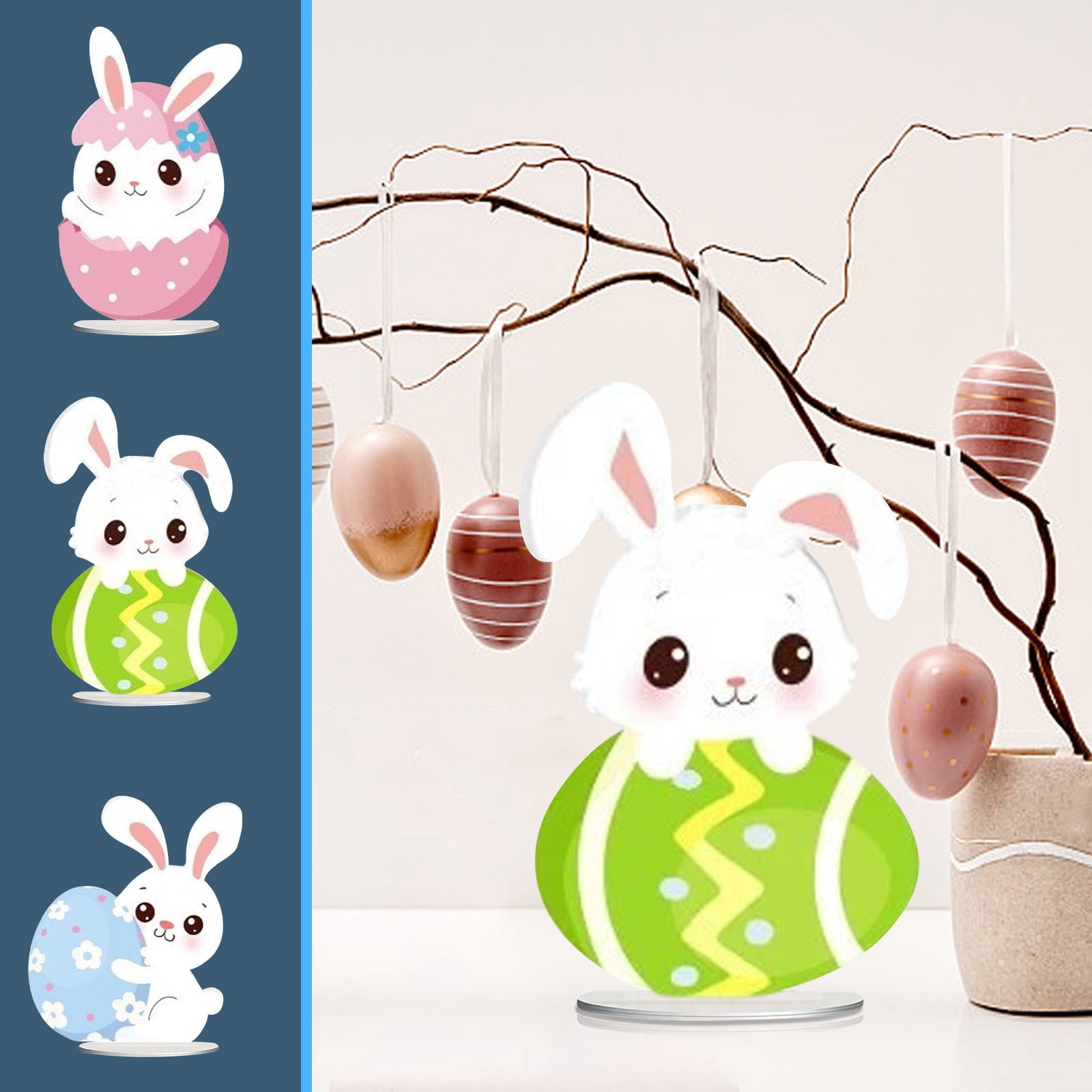 WKSCLPAI Easter Bunny Standee – Vertical Table Acrylic Sign, Spring ...