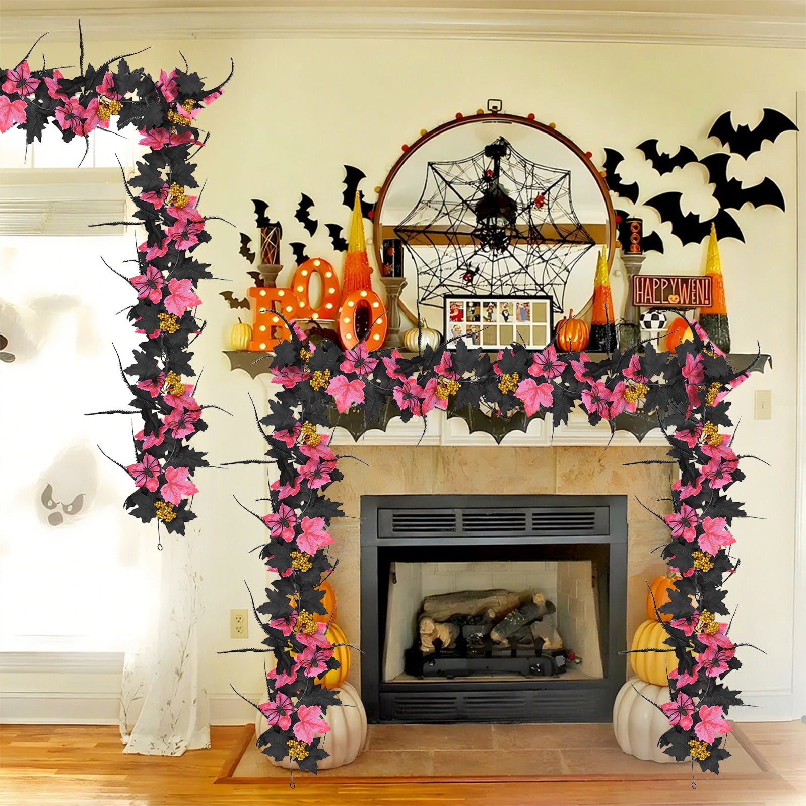 WKSCLPAI Fake Vines for Halloween Christmas Decorations 5.8FT ...