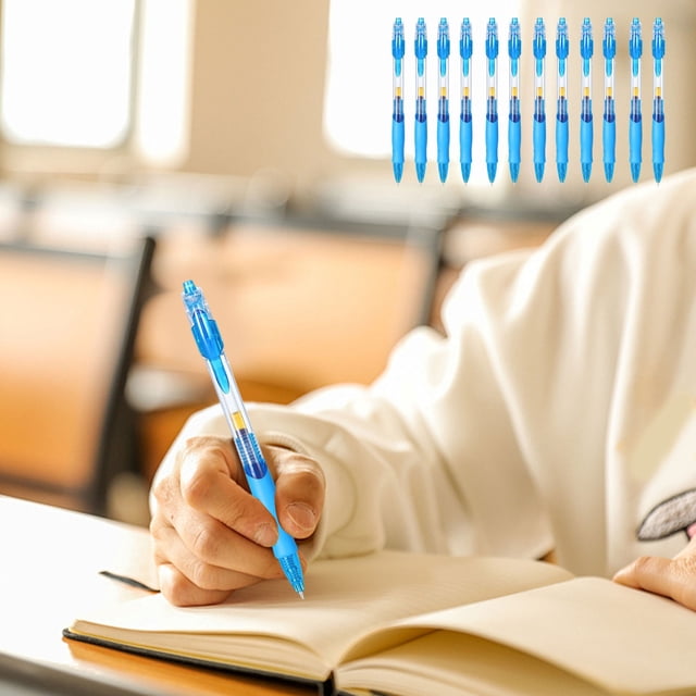 WKSCLPAI Push Action Gel Pen Set of 12, 5mm Bullet Tip Water-based Pen ...
