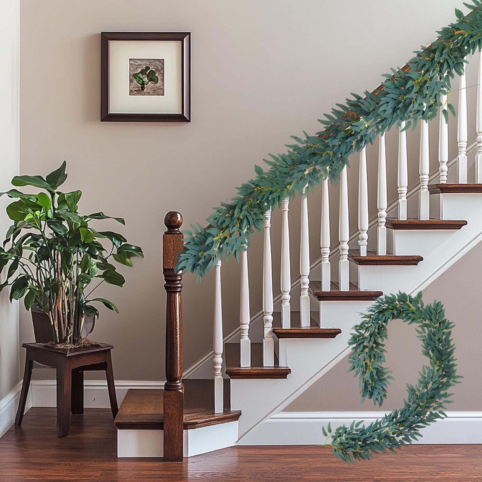 WKSCLPAI Simulation Green Willows Rattan,Artificial Willow Leaves Vine ...