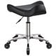 WKWKER Heavy Duty Rolling Stool with Wheels Saddle Swivel Stool ...