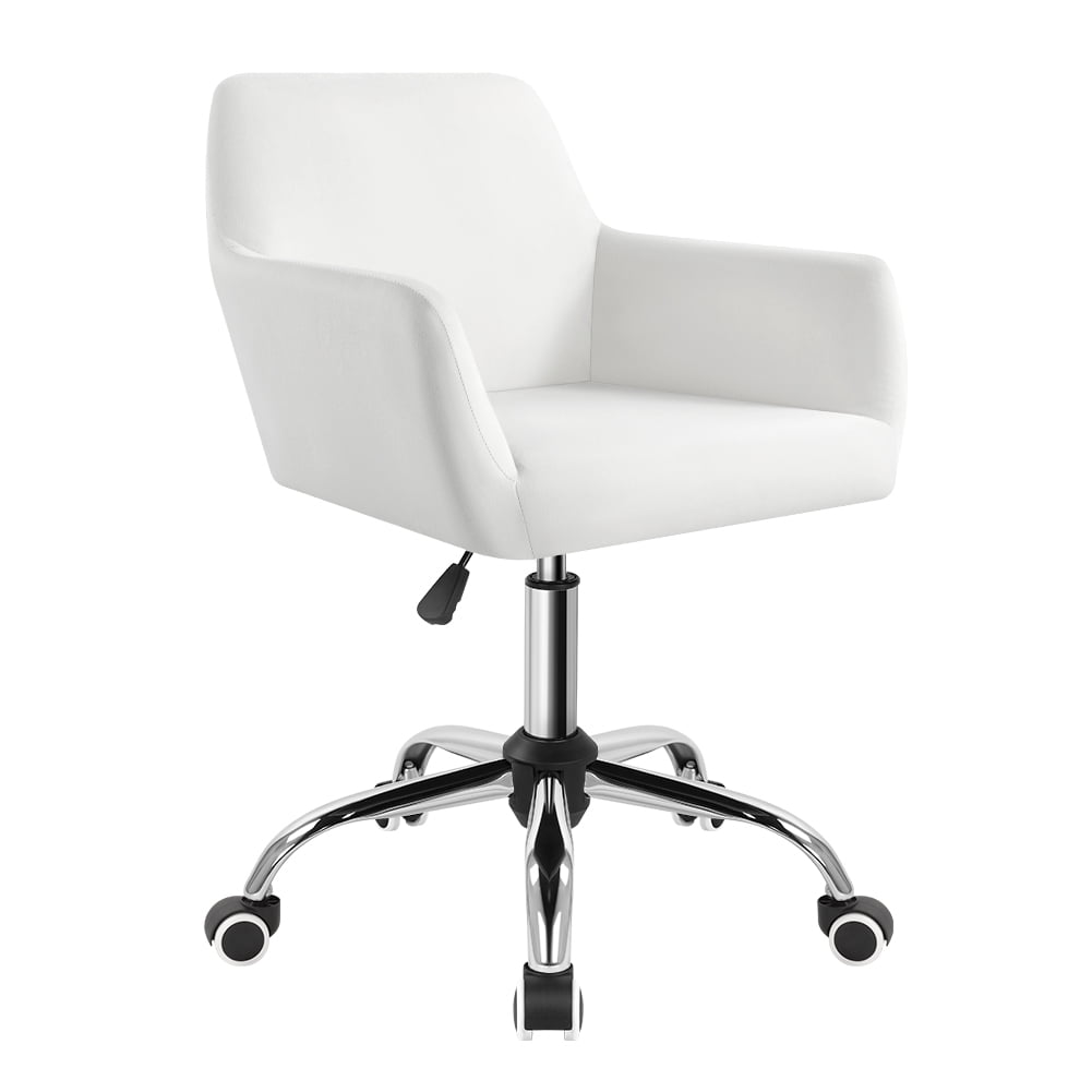 WKWKER Velvet Desk Chair, Adjustable Swivel, Rolling Home Office Vanity ...