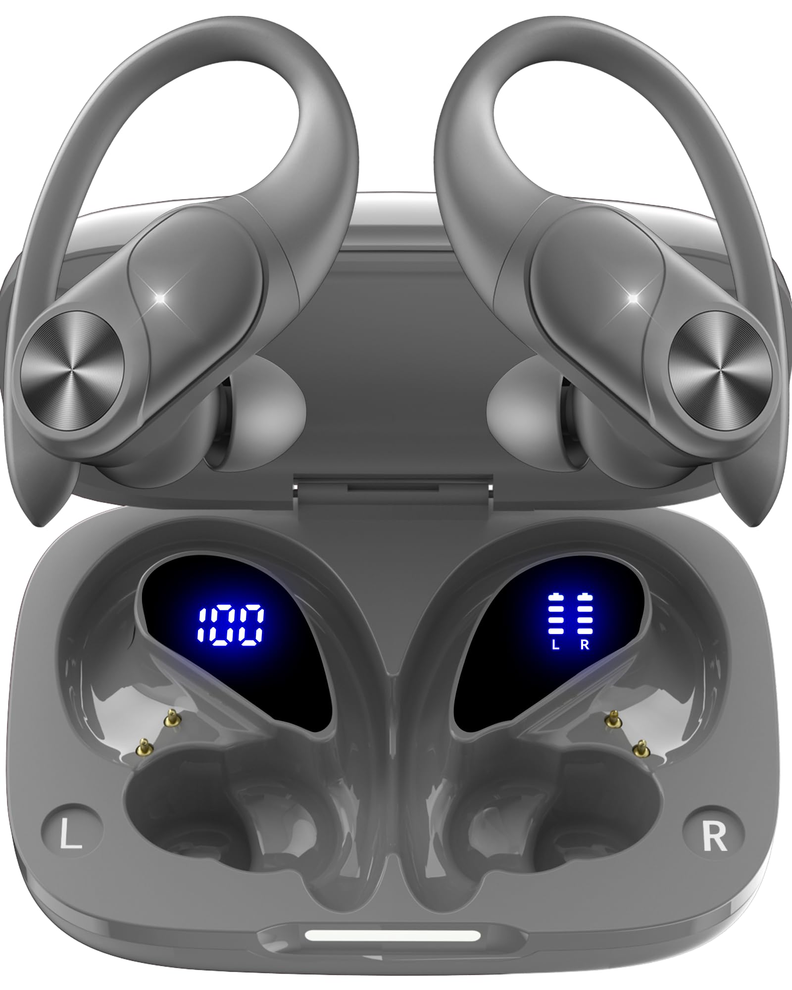 WKZZ Bluetooth Headphones Wireless Earbuds 80hrs Playtime Wireless ...