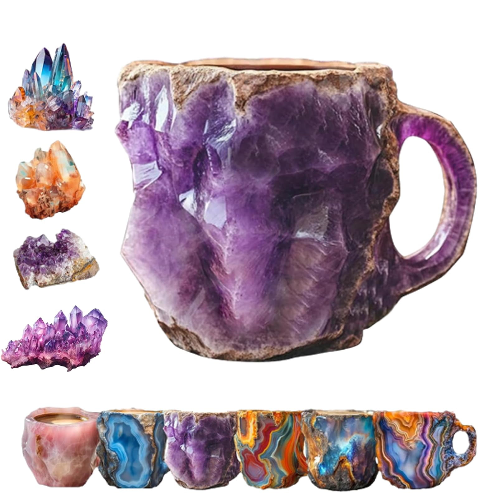 WKZZ Mugs, Mineral Crystal Coffee Mugs, Luxury Gemstone Mugs, Mugs ...