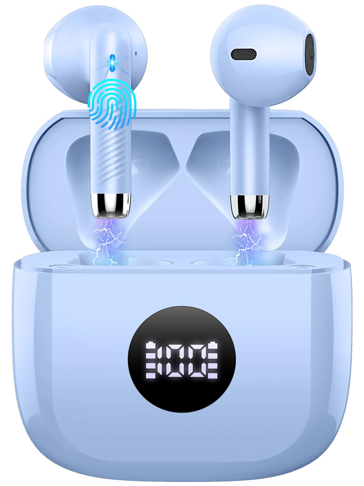 WKZZ Wireless Earbuds with Bluetooth 5.4 - IP7 Waterproof In-Ear ...