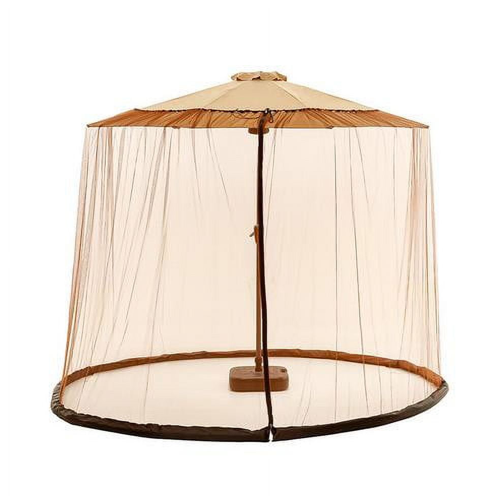 WLAGOOD 11-12FT Patio Umbrella Mosquito Net, Polyester Mesh Umbrella ...