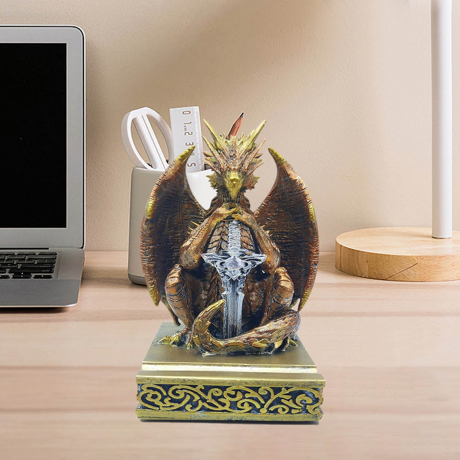 WLAGOOD Ebros Ancient Crouching Dragon Cell Phone Holder Statue ...