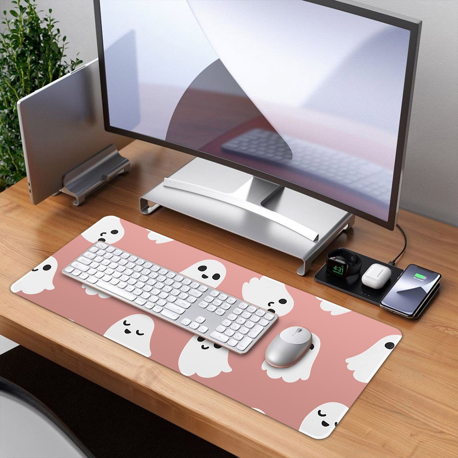 WLAGOOD Ghost Mouse Pad，Halloween Cute Ghost Mouse Pad Thickened ...