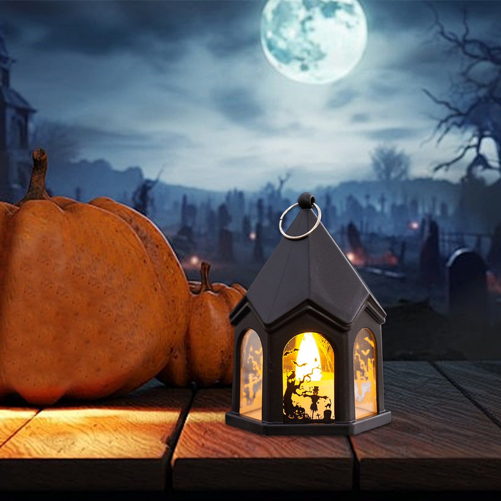 WLAGOOD Halloween Pumpkin Lights with Remote/Timer - Orange Pumpkin ...