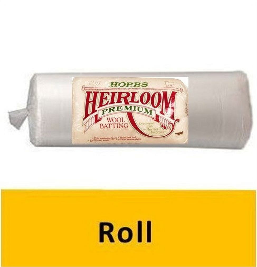 WLBY108 Hobbs Heirloom Premium Wool Batting (Roll, Queen 108 in x 25 ...