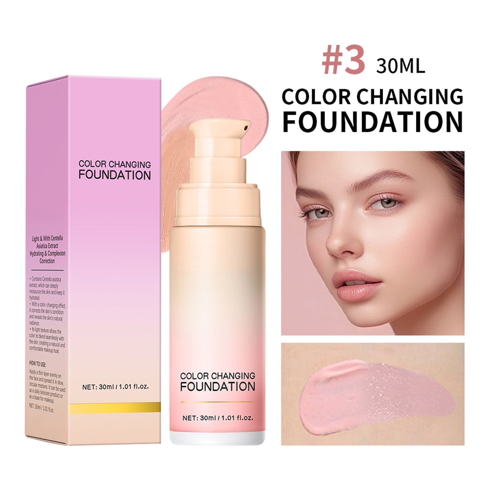 WLDAK Green Color Changing Foundation, BB Cream with Wrinkle & Line ...