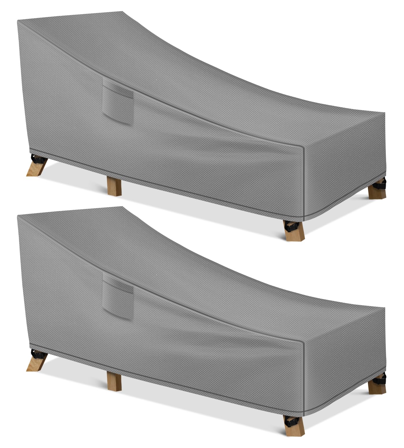 WLEAFJ Patio Chaise Lounge Cover Waterproof, Heavy Duty Outdoor Lounge ...