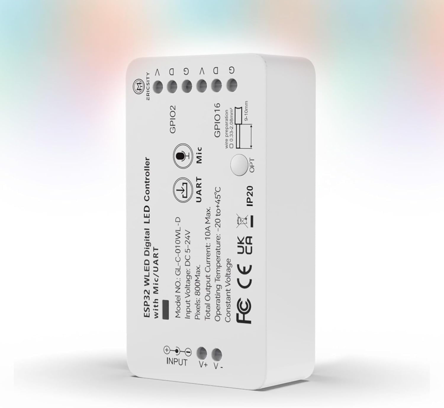 WLED LED Light Strip Controller ESP32 with Mic Download, Addressable ...