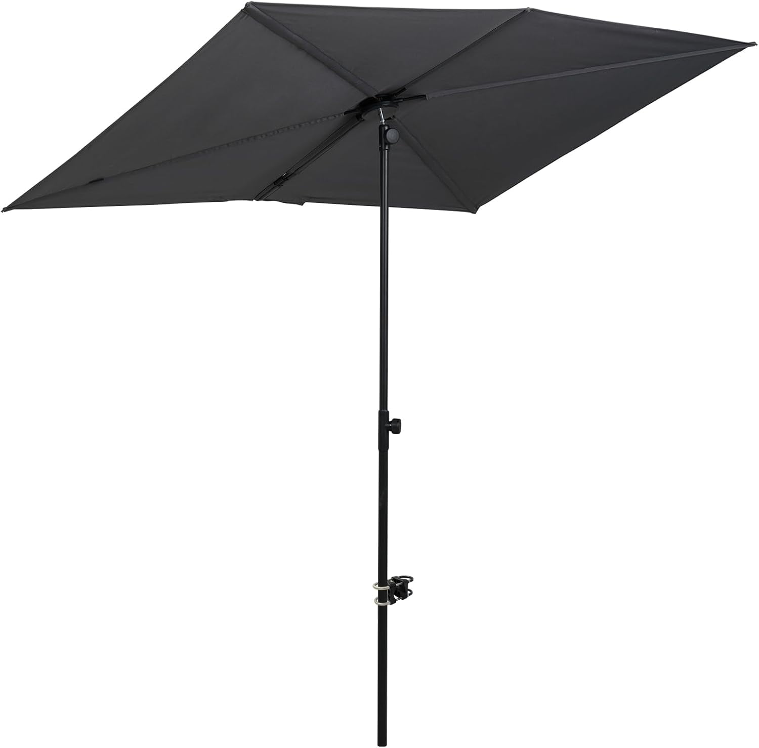 WLGD 6x4 FT Outdoor Umbrella, Balcony Umbrella, Rectangular Flat Canopy ...
