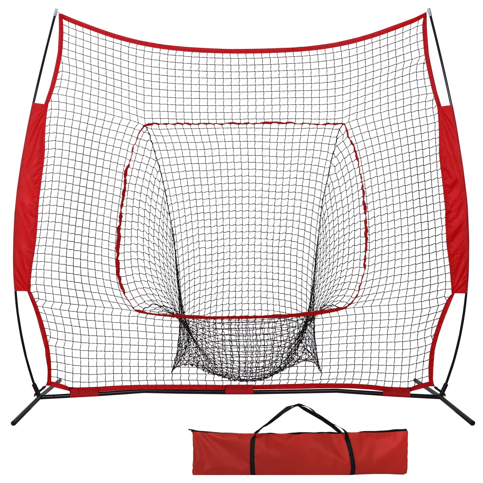 WLGD 7'x7' Baseball Softball Practice Net Portable Hitting Pitching Net ...