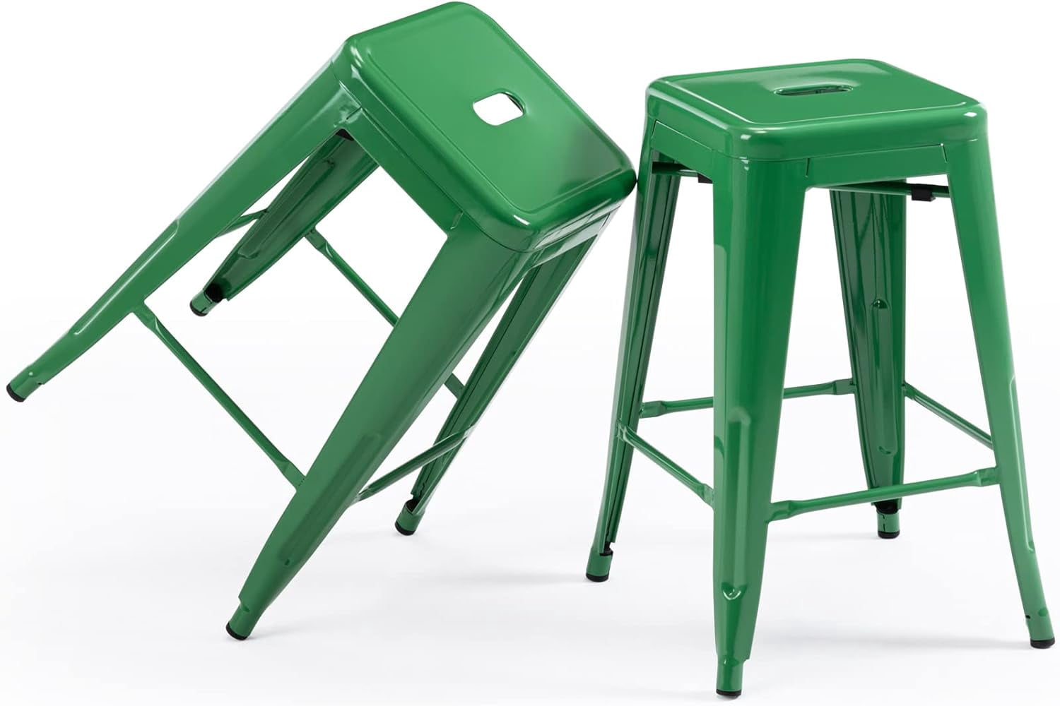 WLGD Direct 24" Bar Stools Backless Metal Barstools Indoor-Outdoor ...