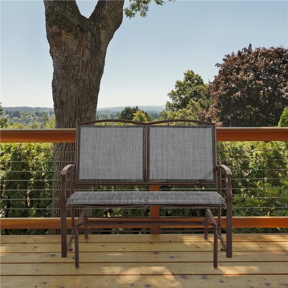 WLGD Patio Glider Benches for Outside, Swing Glider Chair with Steel ...