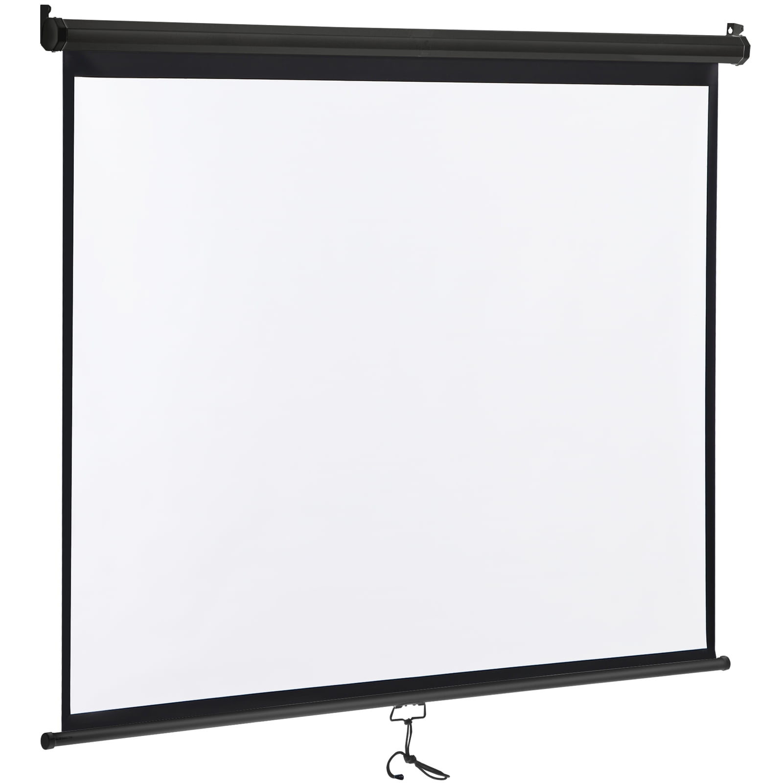 WLGD Projector Screen Manual Pull Down HD Screen 120"/100"/80"/72" Roll ...