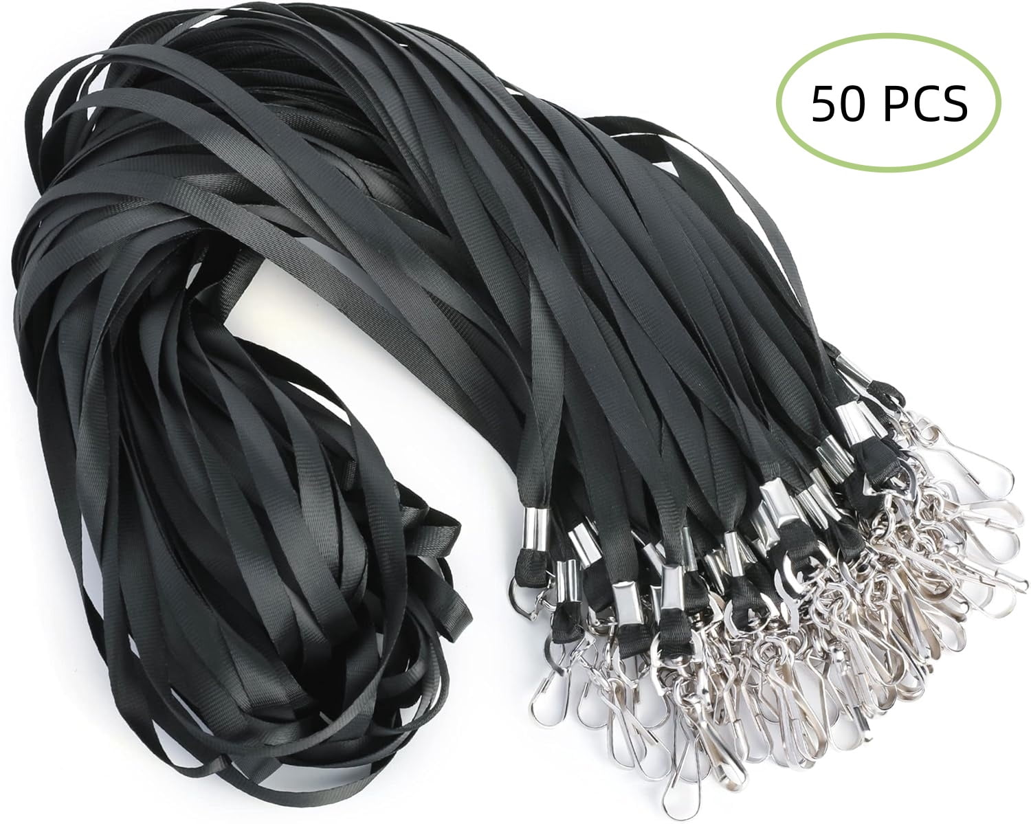 WLGJL 50 Pack black lanyards Lanyards for Id Badges Lanyards Safety ...