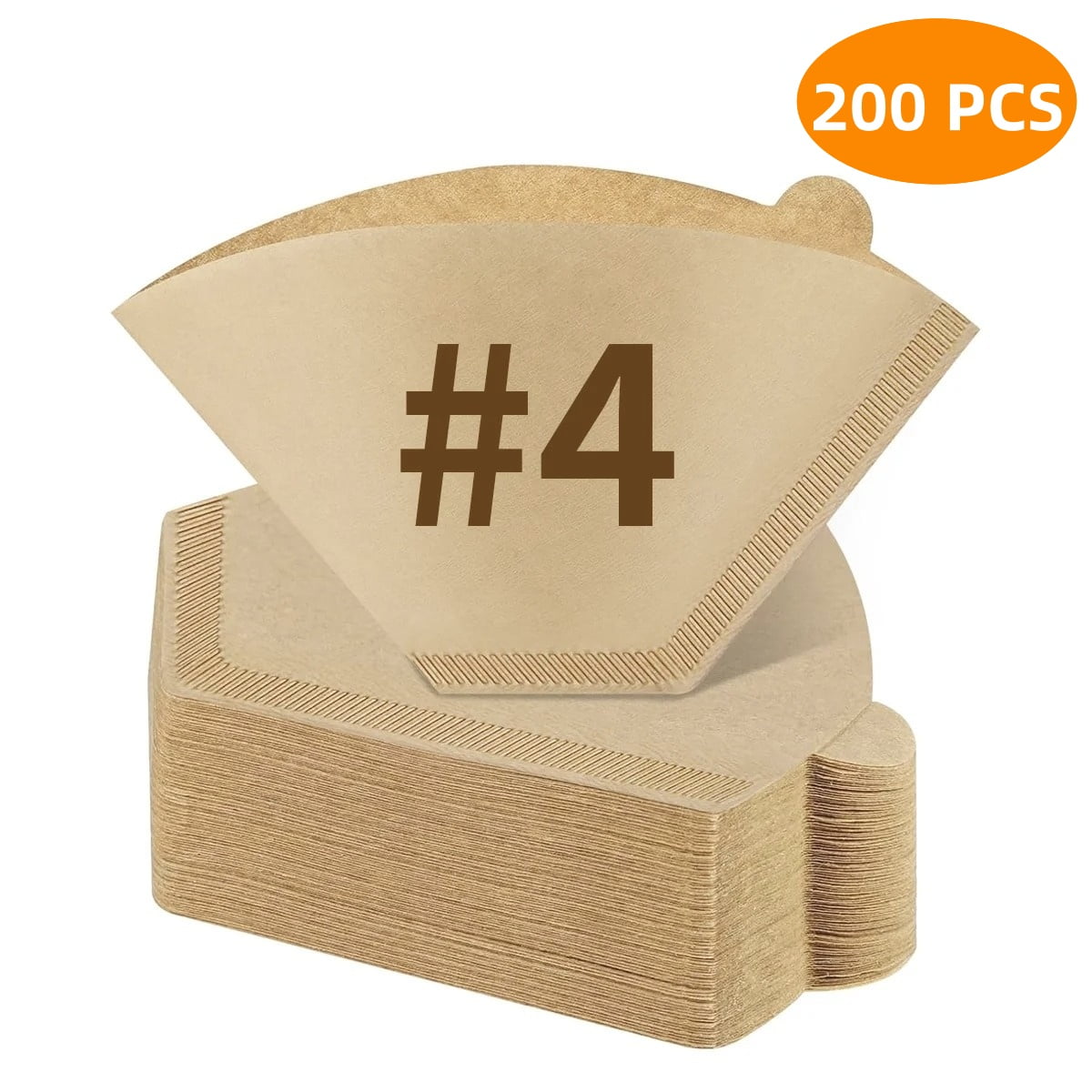 WLGJL Cone Coffee Filter 2-6 cup, Unbleached Natural Paper, No Blowout ...