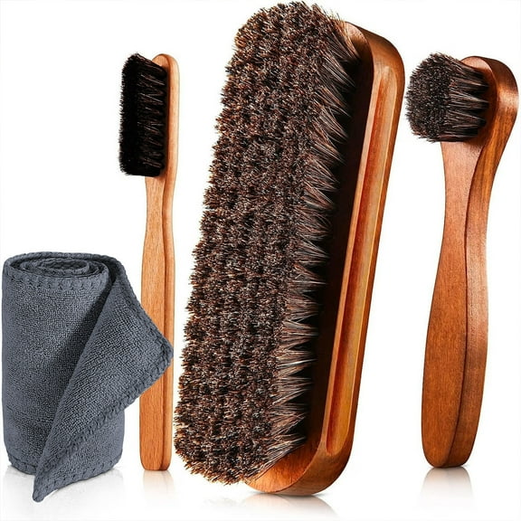 2 Pcs Shoe Brush, Shoe Cleaning Brush,Shoes Brushes Kit,Polish Dauber ...