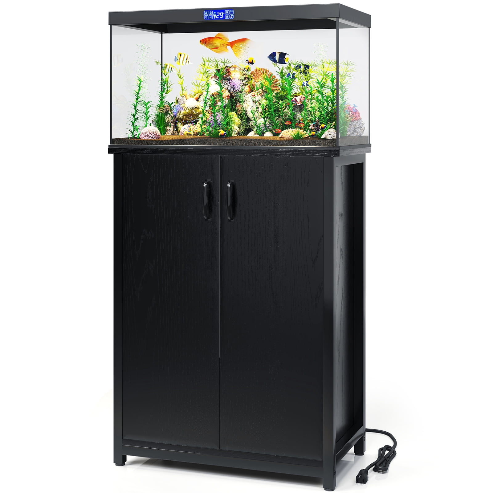 WLGSG 10 -20 Gallons Fish Tank Stand with Charging Station Aquarium ...