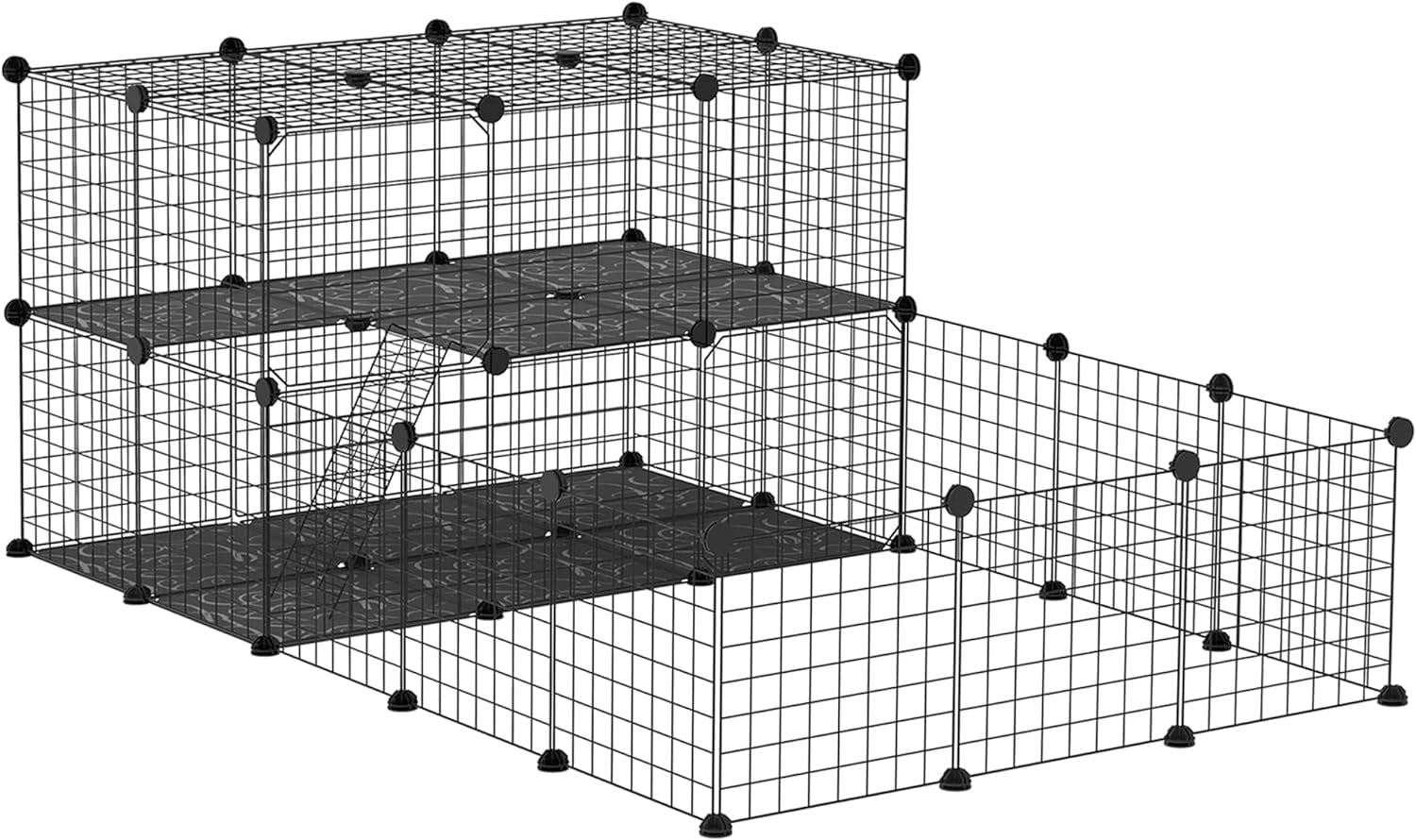 WLGSG 47 Panels Pet Playpen, Small Animal Playpen with Doors, Portable ...