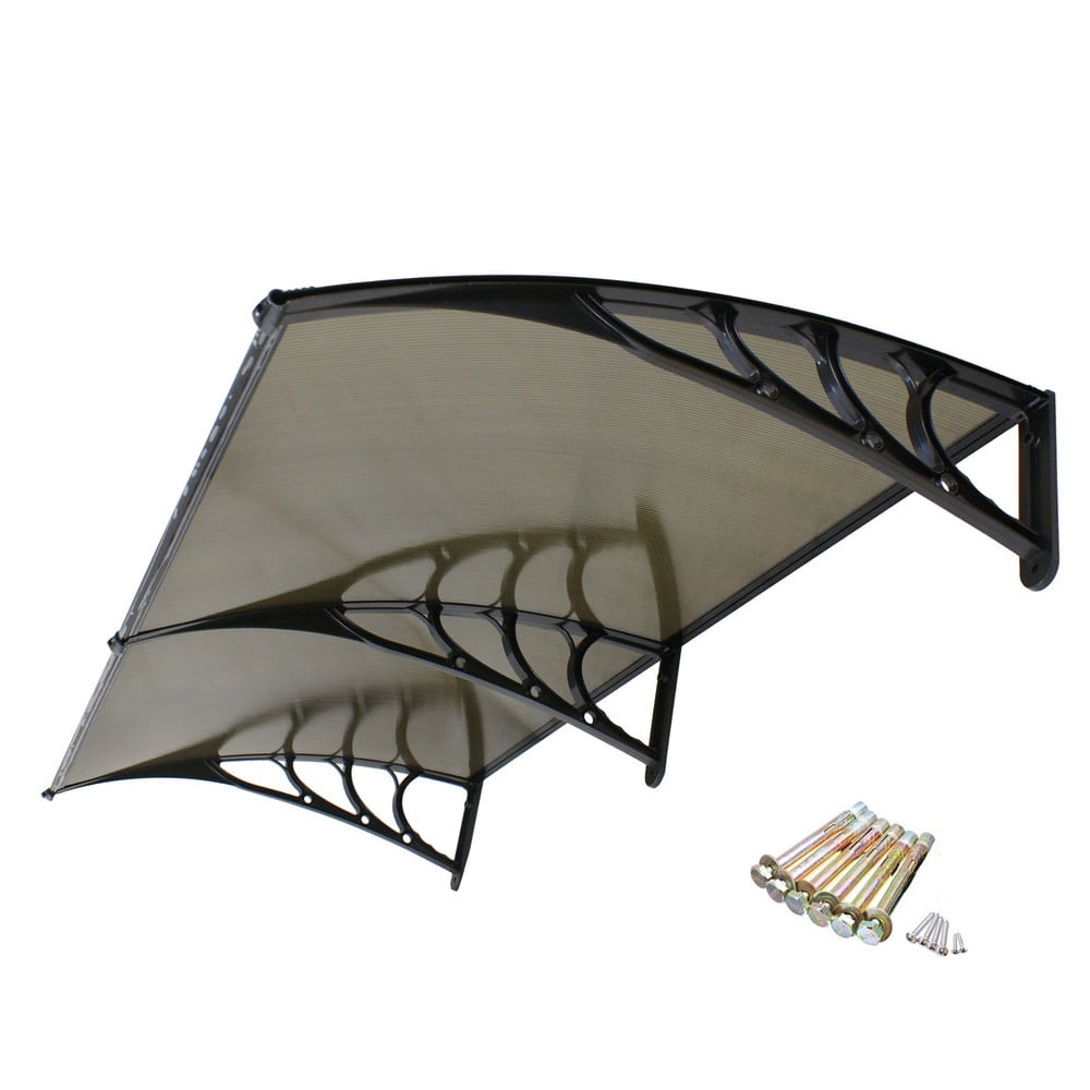 WLGSG 80"x40" Window Canopy Awning, Polycarbonate Front Door and Patio ...