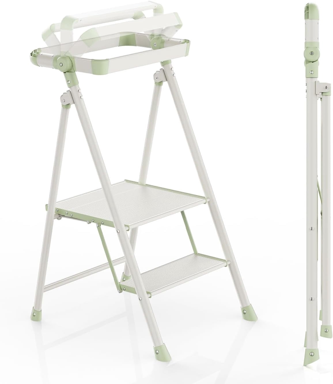 WLGSG Foldable Toddler Tower - 2-Step Ladder for Adults & Kids, Compact ...