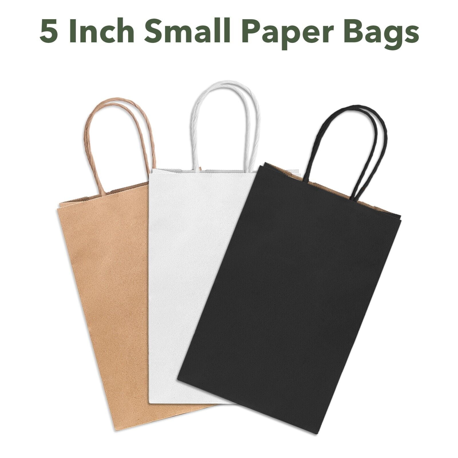 WLGSG Gift Bags Kraft Paper Shopping Bags with Handles, for Gifts ...