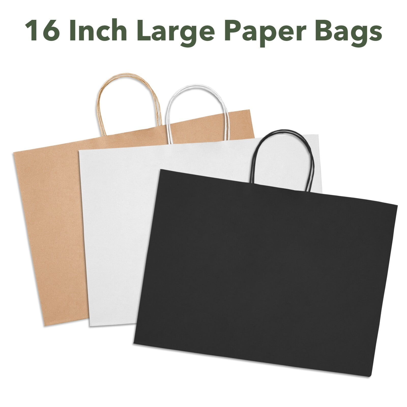 WLGSG Gift Bags Kraft Paper Shopping Bags with Handles, for Gifts ...