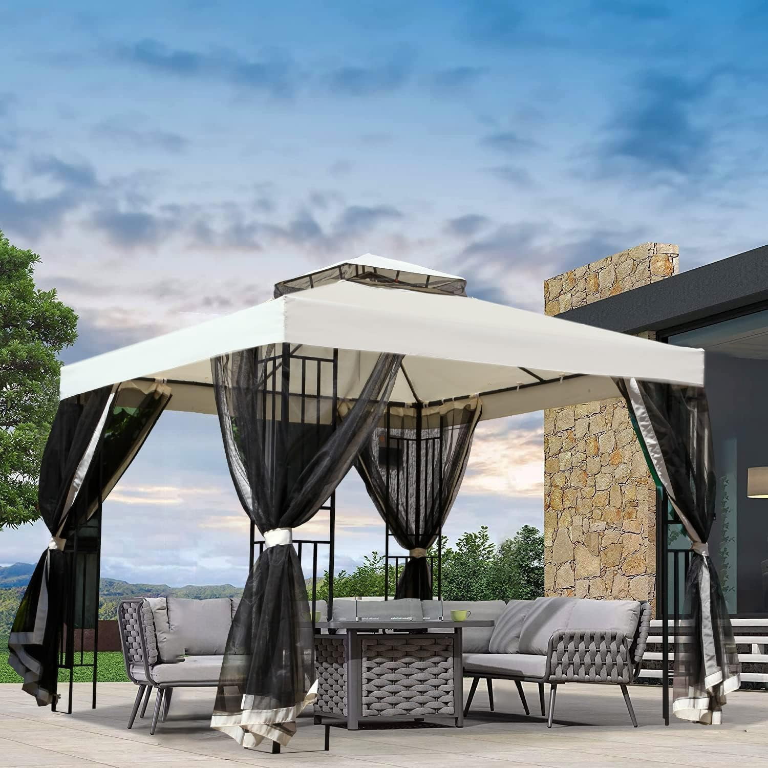 WLGSG Grand Patio Replacement Canopy Top for 10x10 FT Outdoor Gazebo ...