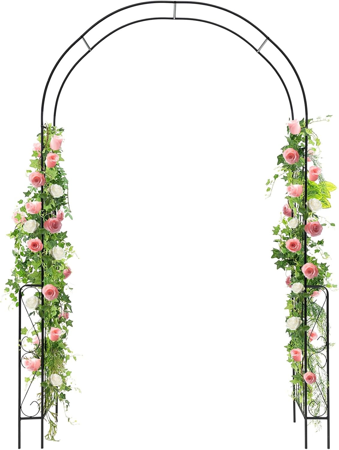 WLGSG Metal Garden Arch, 7.9 FT Garden Archway Backdrop Stand for ...