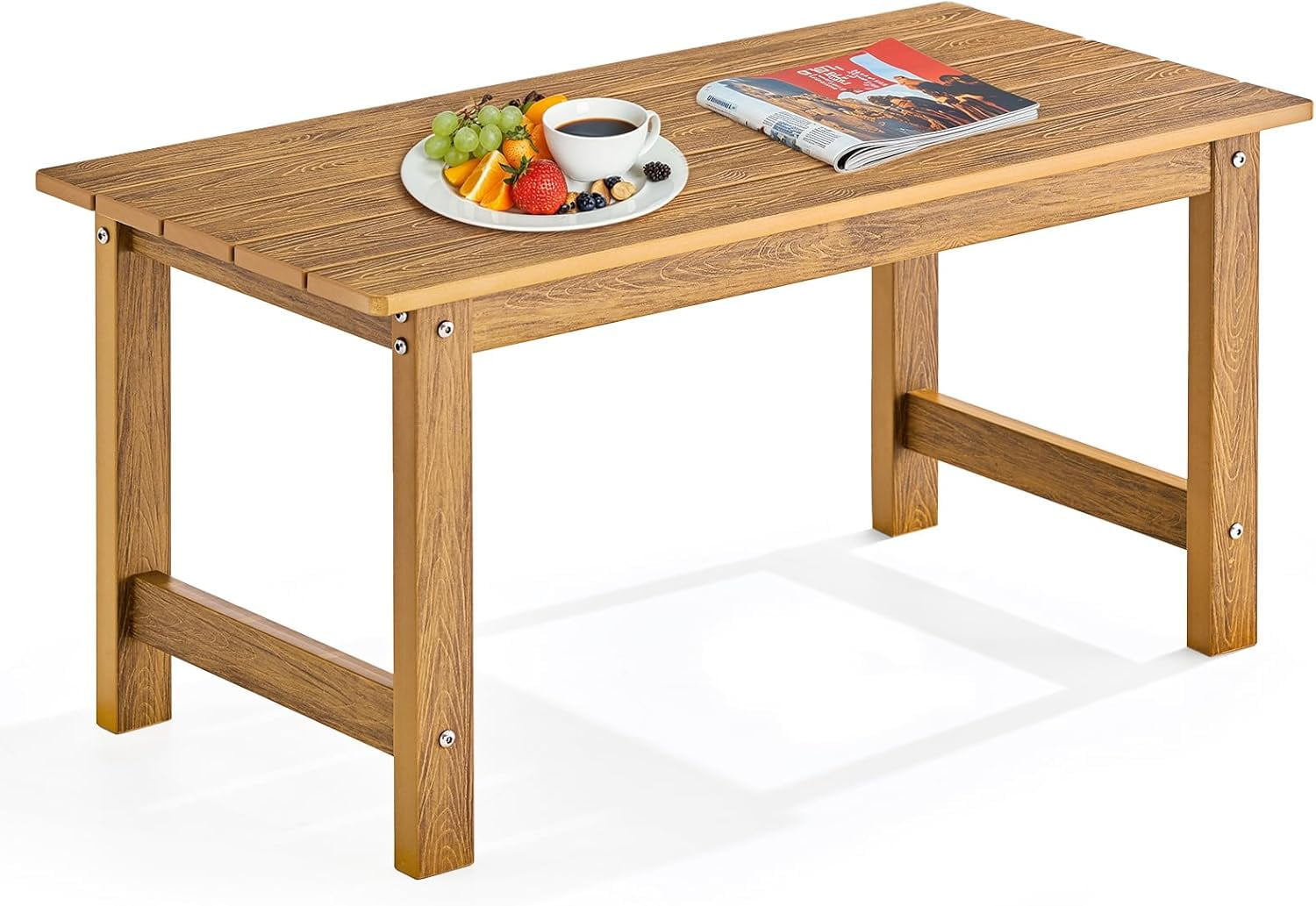 WLGSG Outdoor Coffee Table, Patio Coffee Tables, All-Weather Patio ...