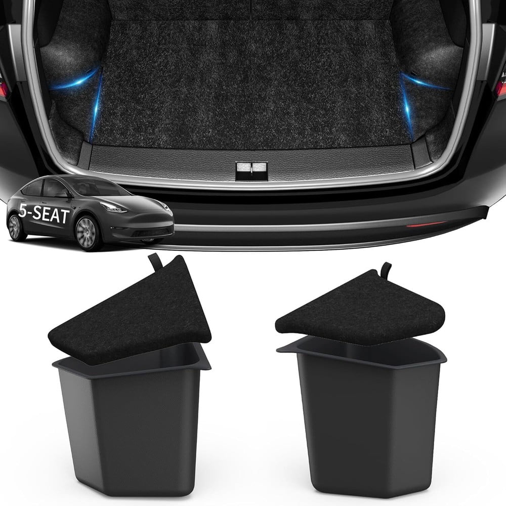 WLGSG Rear Trunk Organizer with Lids for 2022-2023 Tesla Model Y (5 ...
