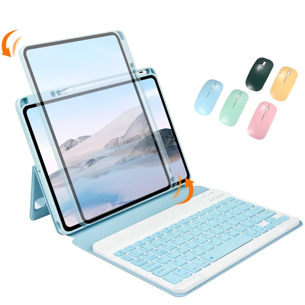 WLH Keyboard Mouse for iPad 9th 8th 7th Generation Air 3rd Gen Pro 10.5 ...