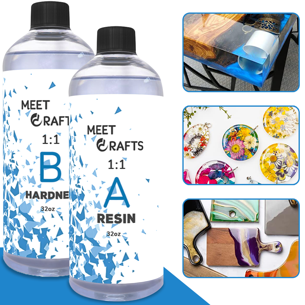 WLHLW Epoxy Resin Crystal Transparent Kit for Art, Jewelry, Crafts ...