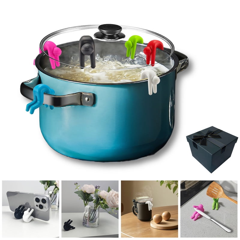 WLHYHH Silicone Pot Lid Lifter – Prevent Boil Over, Fun Kitchen Gadgets ...
