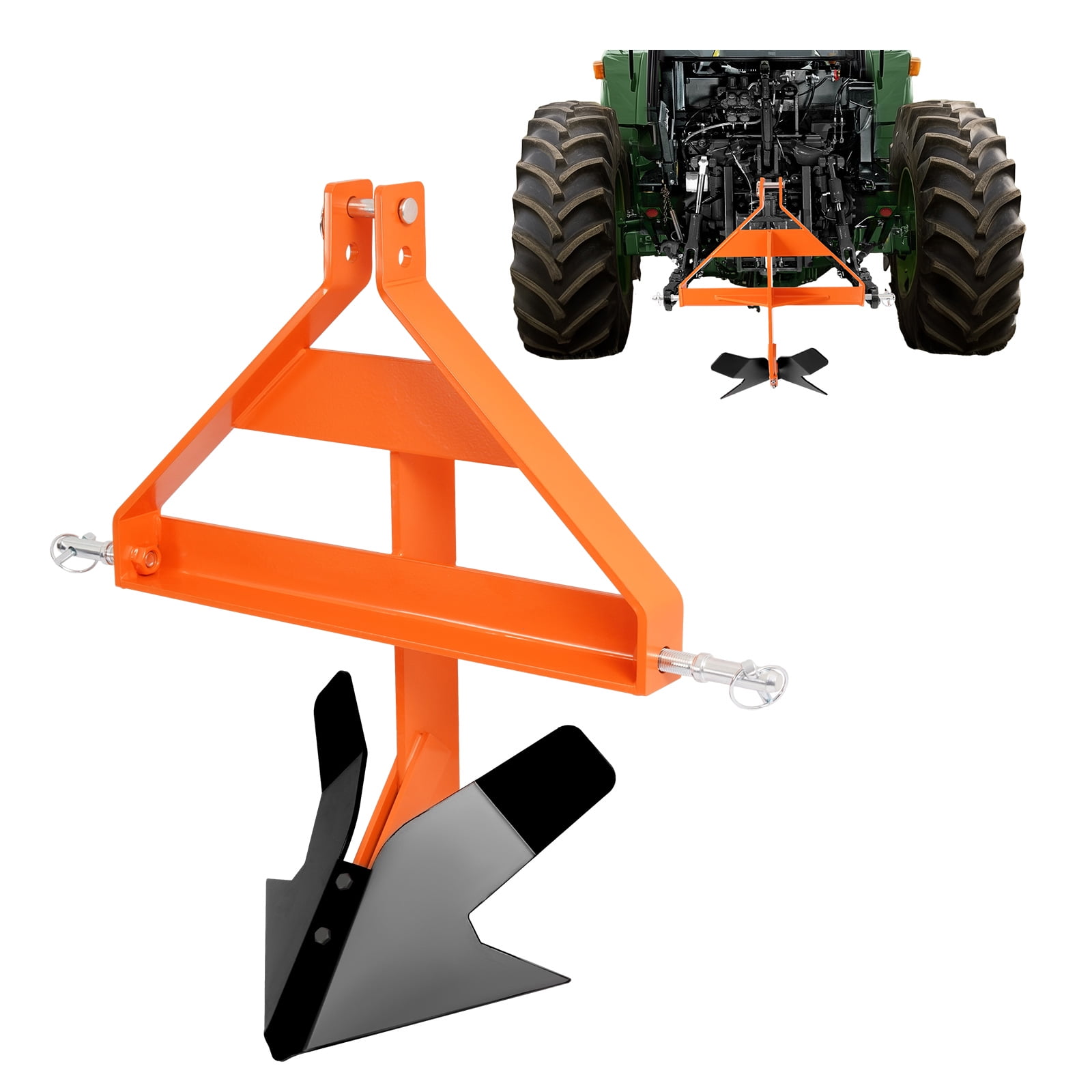 Kojem Orange & Raw Steel 3-Point Middle Buster for Category 1 Tractors ...