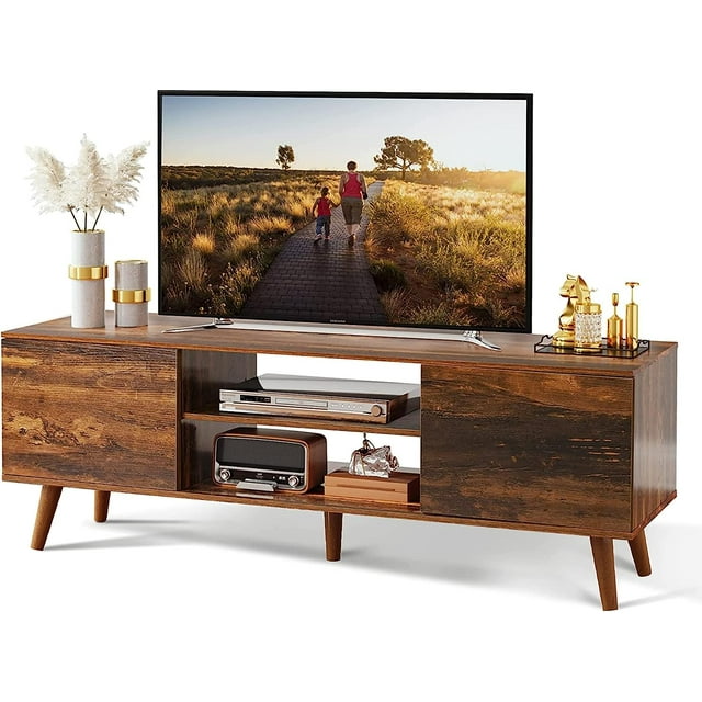 WLIVE TV Stand for Living Room, Mid Century Modern TV Console Table for ...