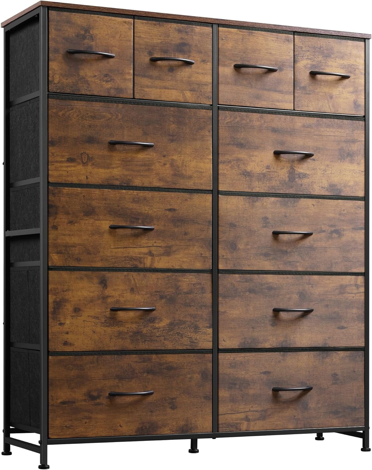 WLIVE Tall Dresser for Bedroom with 12 Drawers, Chests of Drawers ...