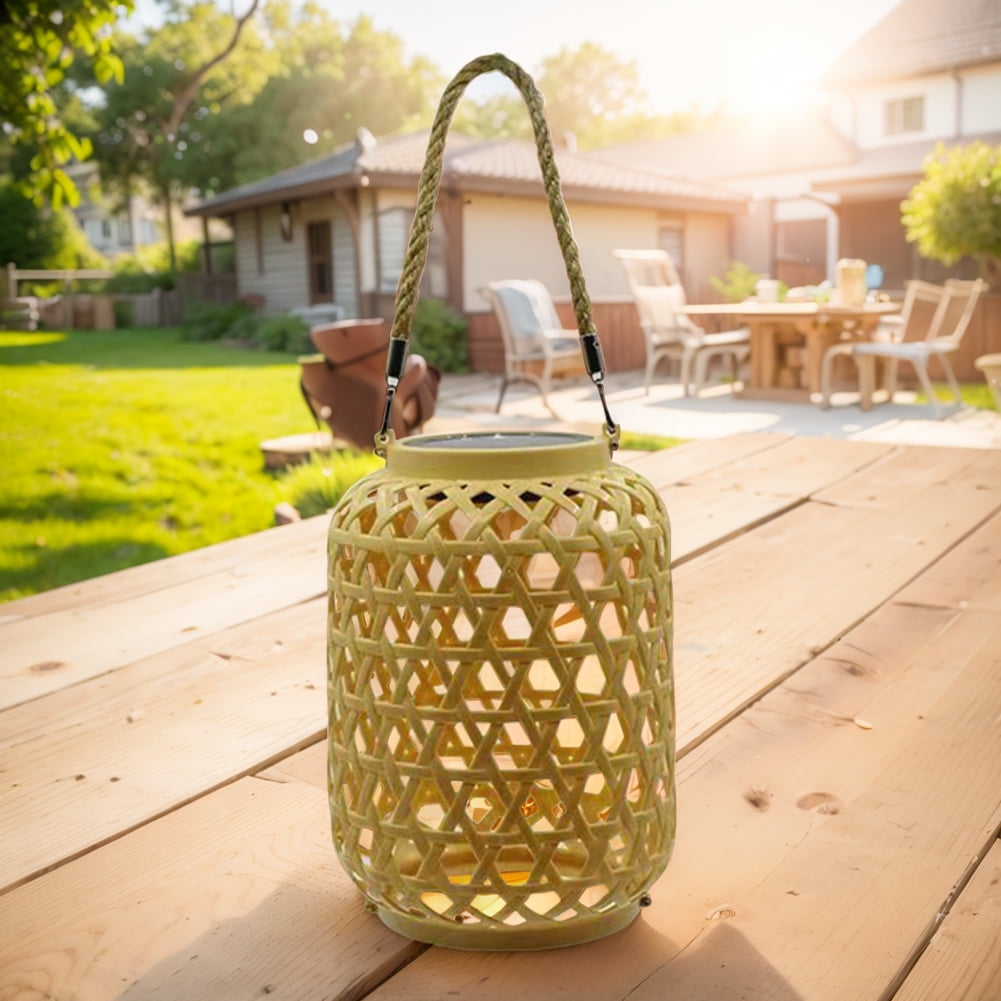 WLIZJ Solar Rattan Lantern Under $5 1 Pack Solar Lantern Imitation ...
