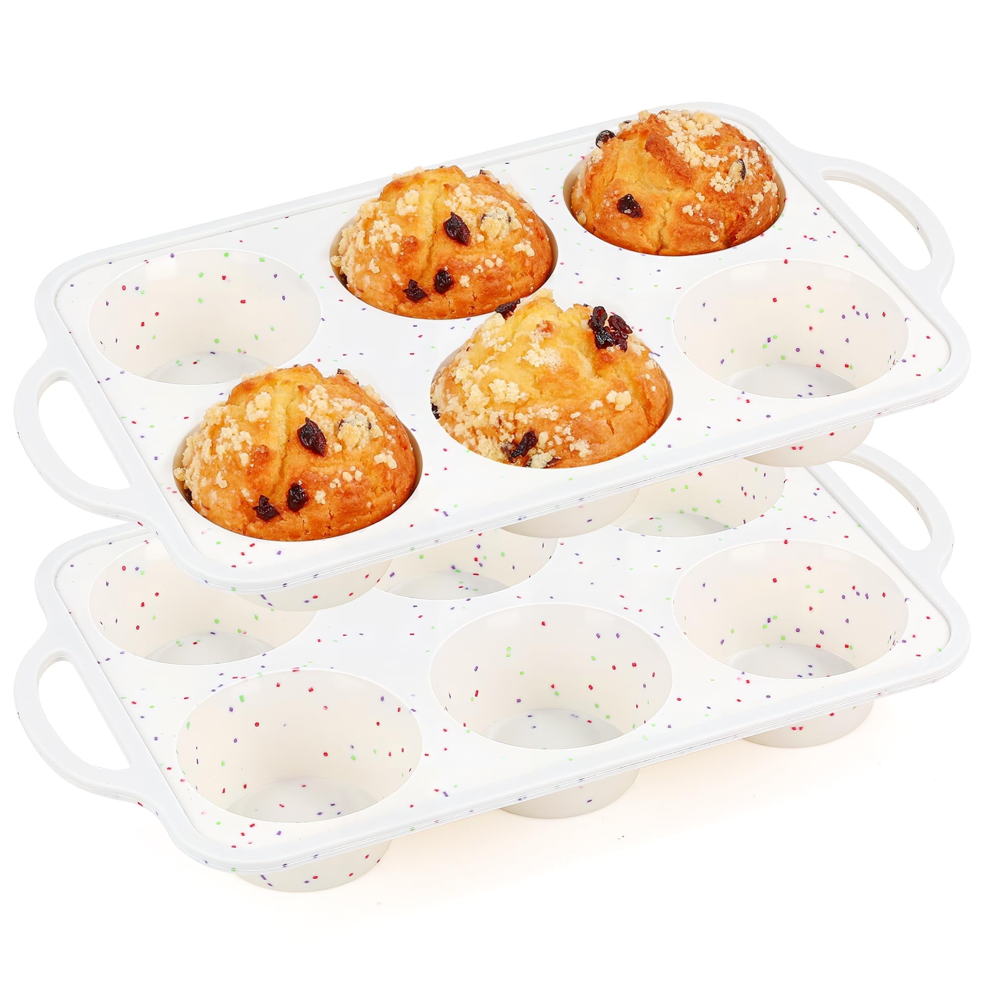 WLMCDH 6 Cups Non-Stick Silicone Muffin Pan 2pcs - Walmart.com